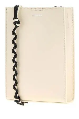 JIL SANDER Ivory Leather Small Tangle Shoulder Bag
