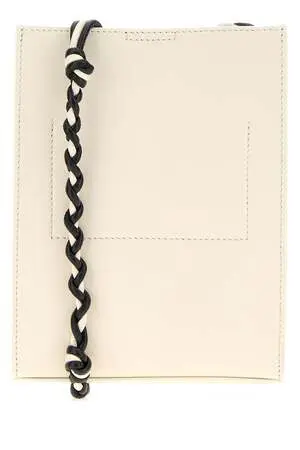 JIL SANDER Ivory Leather Small Tangle Shoulder Bag