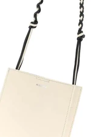 JIL SANDER Ivory Leather Small Tangle Shoulder Bag