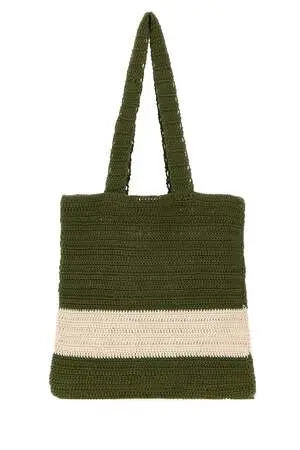 BODE Embroidered Crochet Shopping Bag