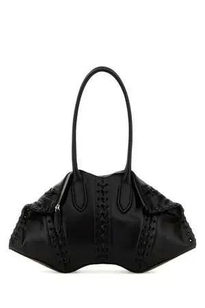 Alexander McQueen Leather Manta Shoulder Bag - Black