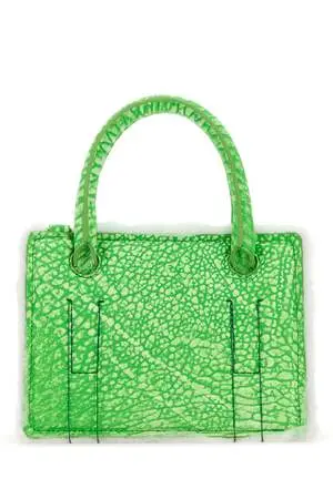 DENTRO Printed Leather Mini Otto Handbag