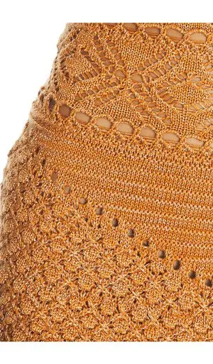 Retrofete Halterneck Crochet Dress With Metallic Threading