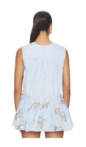 AKNVAS Lamia Poplin Top In Multi