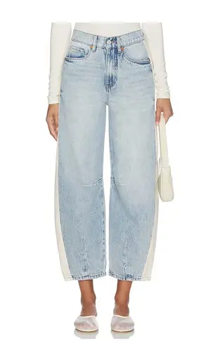 Blanknyc Barrel Leg Jean In Blue - Self Care