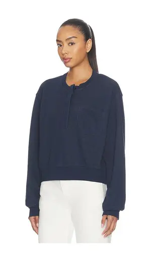 FRAME Striped Cuff Sweatshirt