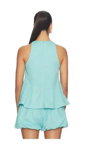 ALIGNE Carlos Poplin Peplum Top