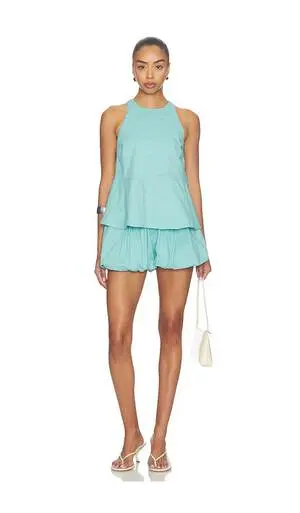 ALIGNE Carlos Poplin Peplum Top