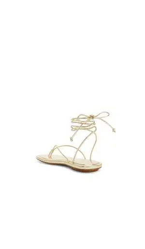 Raye Zabel Metallic Leather Lace-up Ankle Sandals