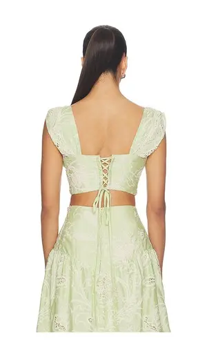 ESPECIA Margarita Lace-up Back Crop Top