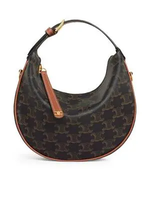 Celine Lulu Teen Bag In Triomphe Canvas And Calfskin - Multicolor