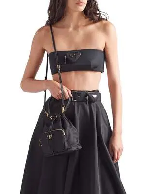 Prada Duet Re-nylon Bucket Bag - Black