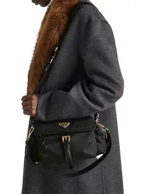 Prada Explore Medium Re-nylon Bag With Flap
