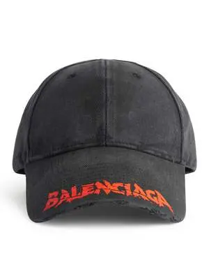 Balenciaga Cotton Drill Logo Hat - Black