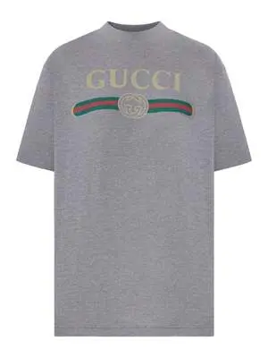 Gucci Cotton T-shirt With Front Logo - Multicolor