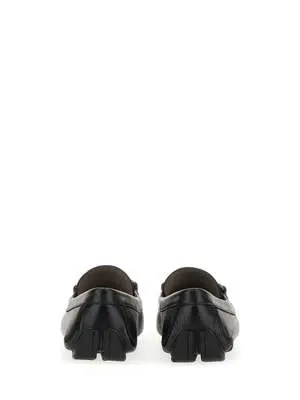 FERRAGAMO Gancini Moccasins - Black