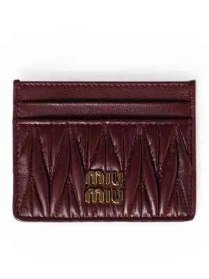 Miu Miu Nappa Matelasse Card Holder - Multicolor