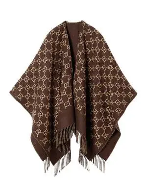 Gucci Gg Wool Jacquard Cape - Multicolor