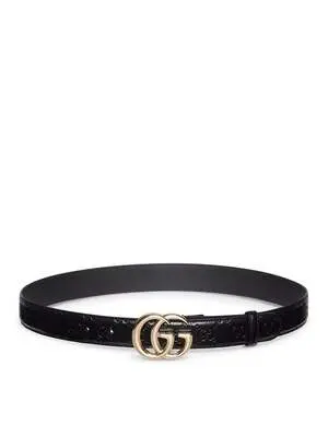 Gucci Gg Marmont Thin Belt - Black