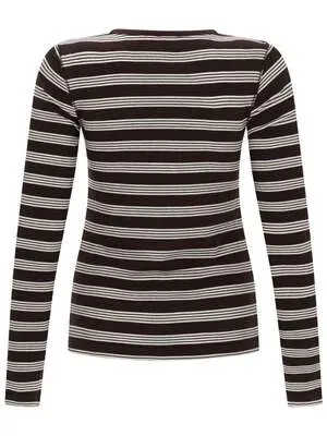 GANNI Striped Long Sleeve Top