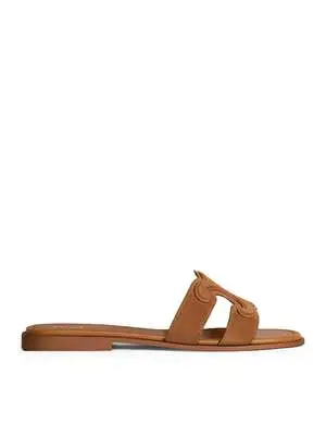 Celine Triomphe Suede Mule - Multicolor