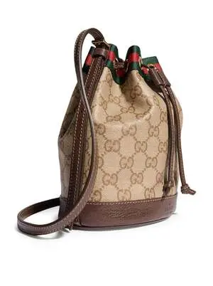 Gucci Mini Bucket Bag With Web Ribbon