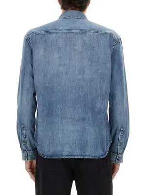 Saint Laurent Denim Cassandre Shirt