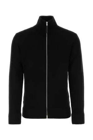 MAISON MARGIELA Cotton Blend Zip-up Cardigan - Black