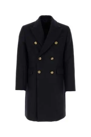 Prada Midnight Wool Blend Coat - Blue