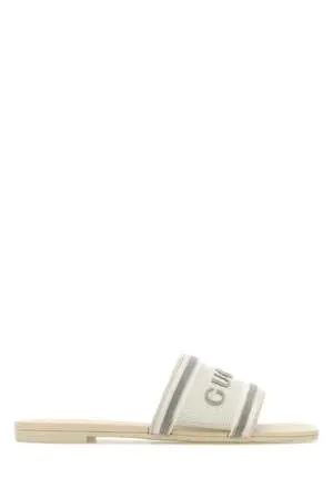 Gucci Canvas Slippers - White