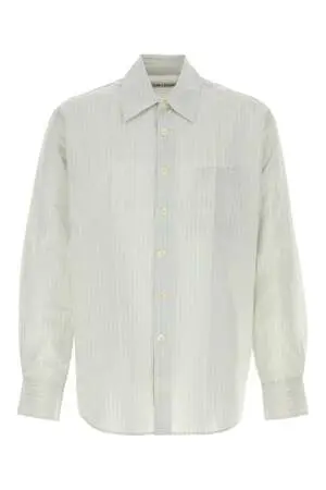 Our Legacy Embroidered Cotton Blend Oversize Shirt - Multicolor