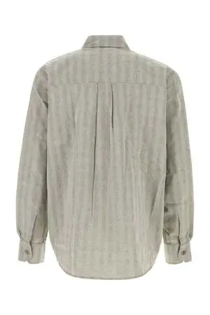Our Legacy Embroidered Cotton Blend Oversize Shirt