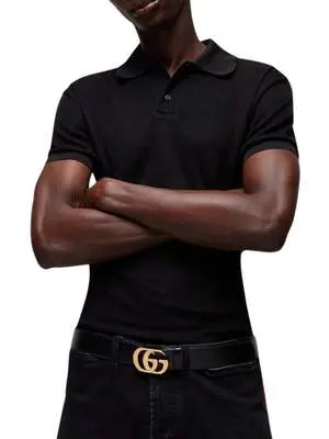 Gucci Gg Jacquard Technical Jersey Polo