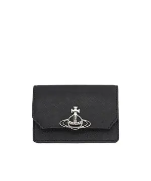 VIVIENNE WESTWOOD Orb Plaque Wallet - Black