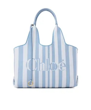 Chloé Small Stripy East-west Tote Bag - Surfing Blue