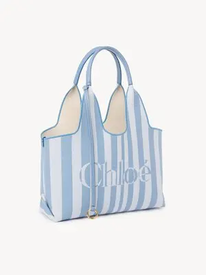 Chloé East-west Striped Tote Bag - Surfing Blue