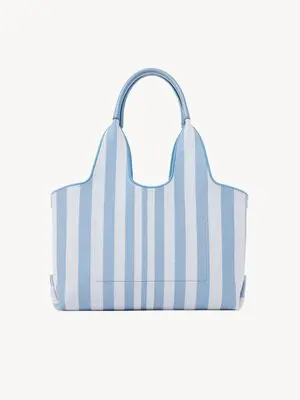 Chloé East-west Striped Tote Bag - Surfing Blue