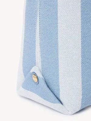 Chloé East-west Striped Tote Bag - Surfing Blue