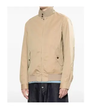 Junya Watanabe X Brooks Brothers Logo Embroidered Stand-up Collar Jacket