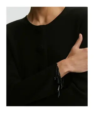 BY MALENE BIRGER Shelly Cropped Cardigan With Embellished Hem And Cuffs