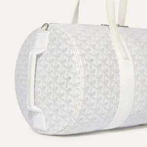 Goyard Barrel 40 Sports Bag - White