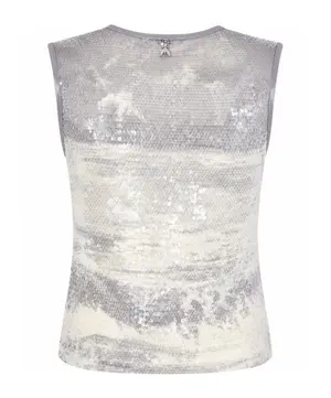 Patrizia Pepe Sleeveless Sequinned Knitted Top