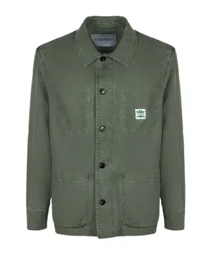 Closed Logo-patch Multi-pocket Shirt Jacket - Green