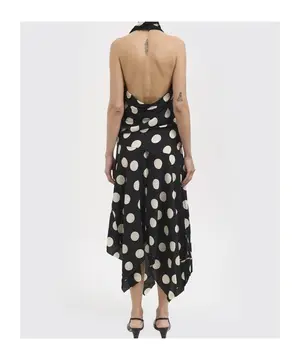 Junya Watanabe Polka Dot Halter Neck Dress
