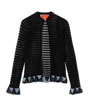 La DoubleJ Long-sleeved Knitted Cardigan - Black