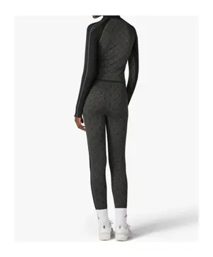 Casablanca Seamless Monogram Half Zip Long Sleeve Top - Grey