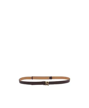 Elisabetta Franchi Logo Buckle Belt - Brown