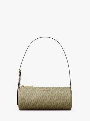 Michael Kors Small Signature Logo Barrel Pochette Shoulder Bag - Green