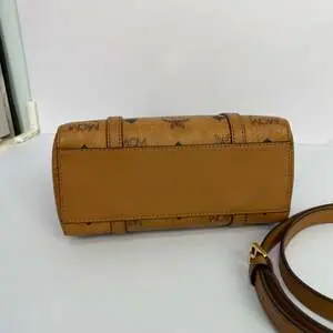Mcm Leather Monogram Tote Bag