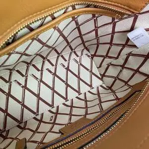 Mcm Leather Monogram Tote Bag